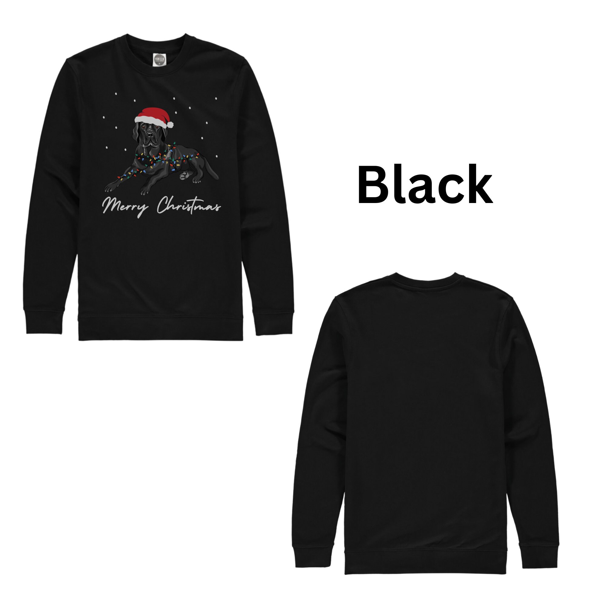 Organic Cotton Festive Labrador Unisex Adults Christmas Sweatshirt, XS ...