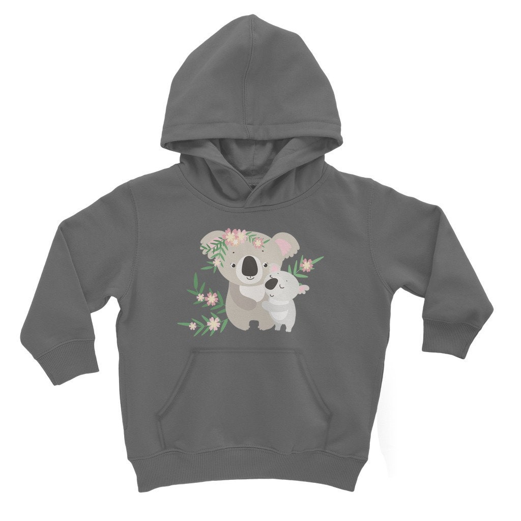 Kids 3 13 Yrs Koala Pullover Hoodie Girls Mum & Baby Koala - Etsy UK