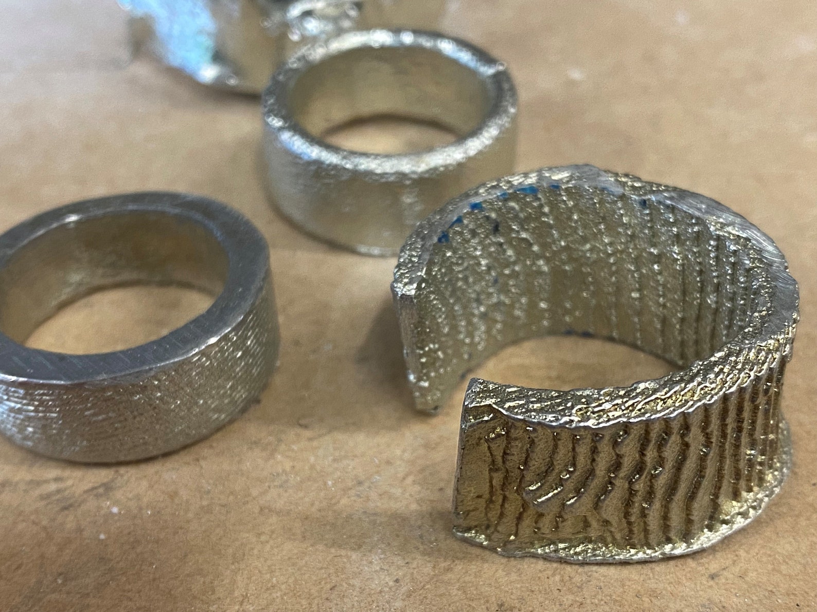 Handcrafted Cuttlefish Cast Ring: Unique Textured Jewelry for Everyone ...