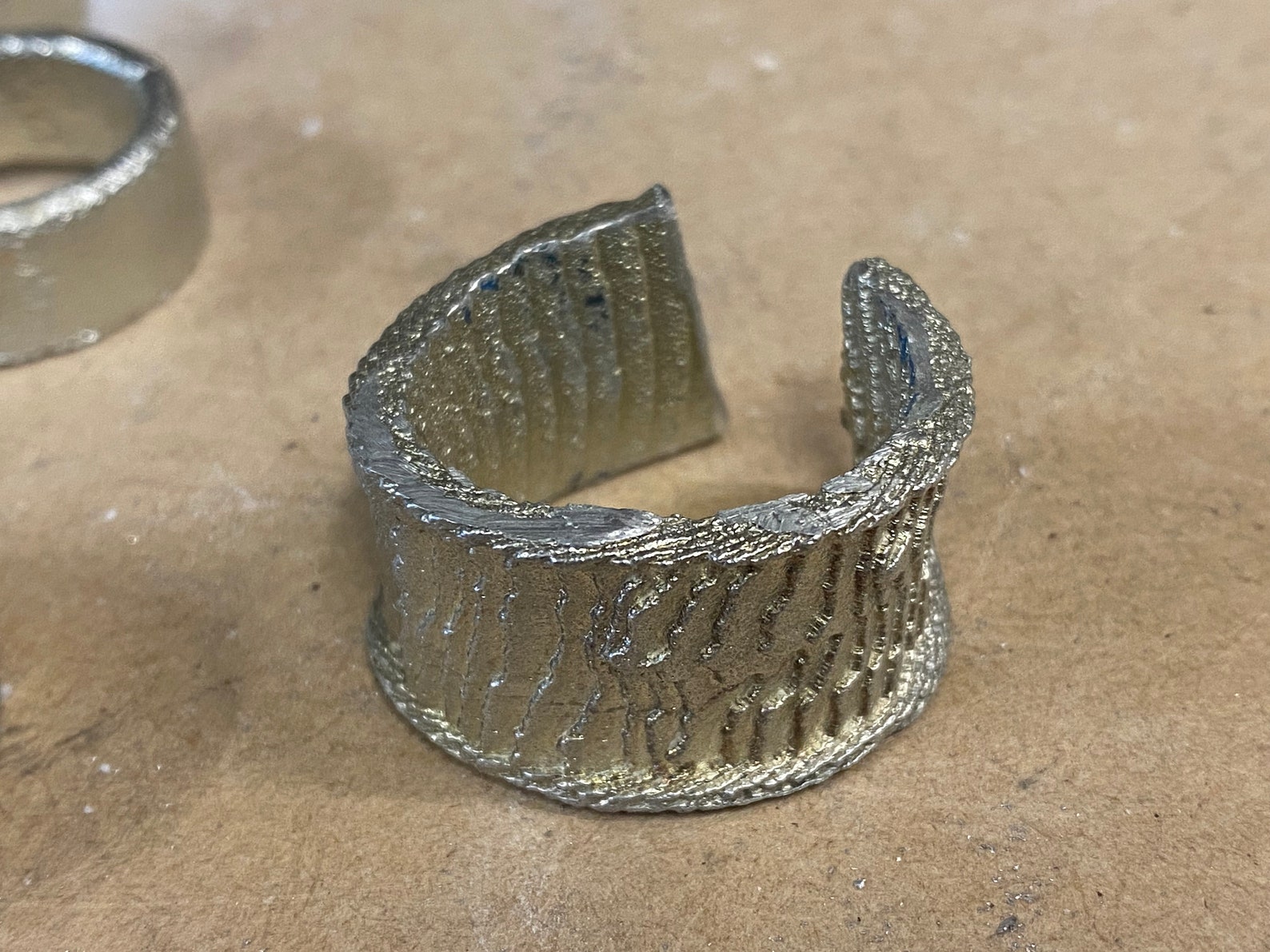 Handcrafted Cuttlefish Cast Ring: Unique Textured Jewelry for Everyone ...