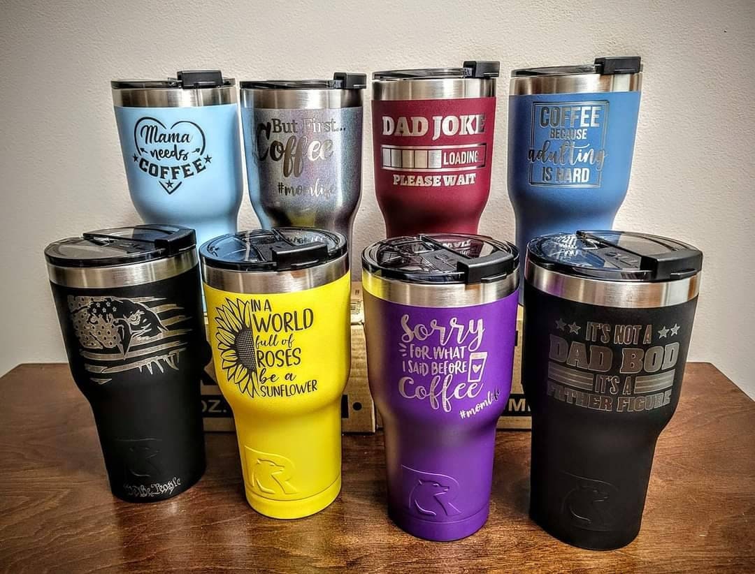 20oz RTIC Tumblers, Personalized Tumblers, Double Walled Stainless ...