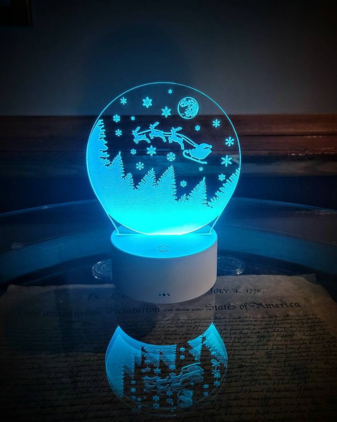 Custom Snow Globe Acrylic LED Lamp. Kids Night Light. - Etsy