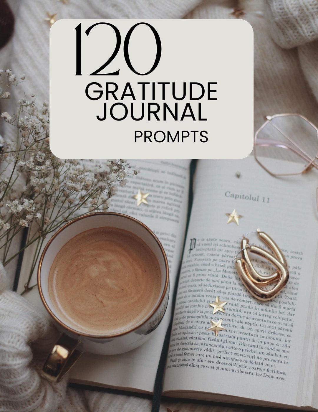 120 Gratitude Journal Prompts Template Customizable Canva Journal ...