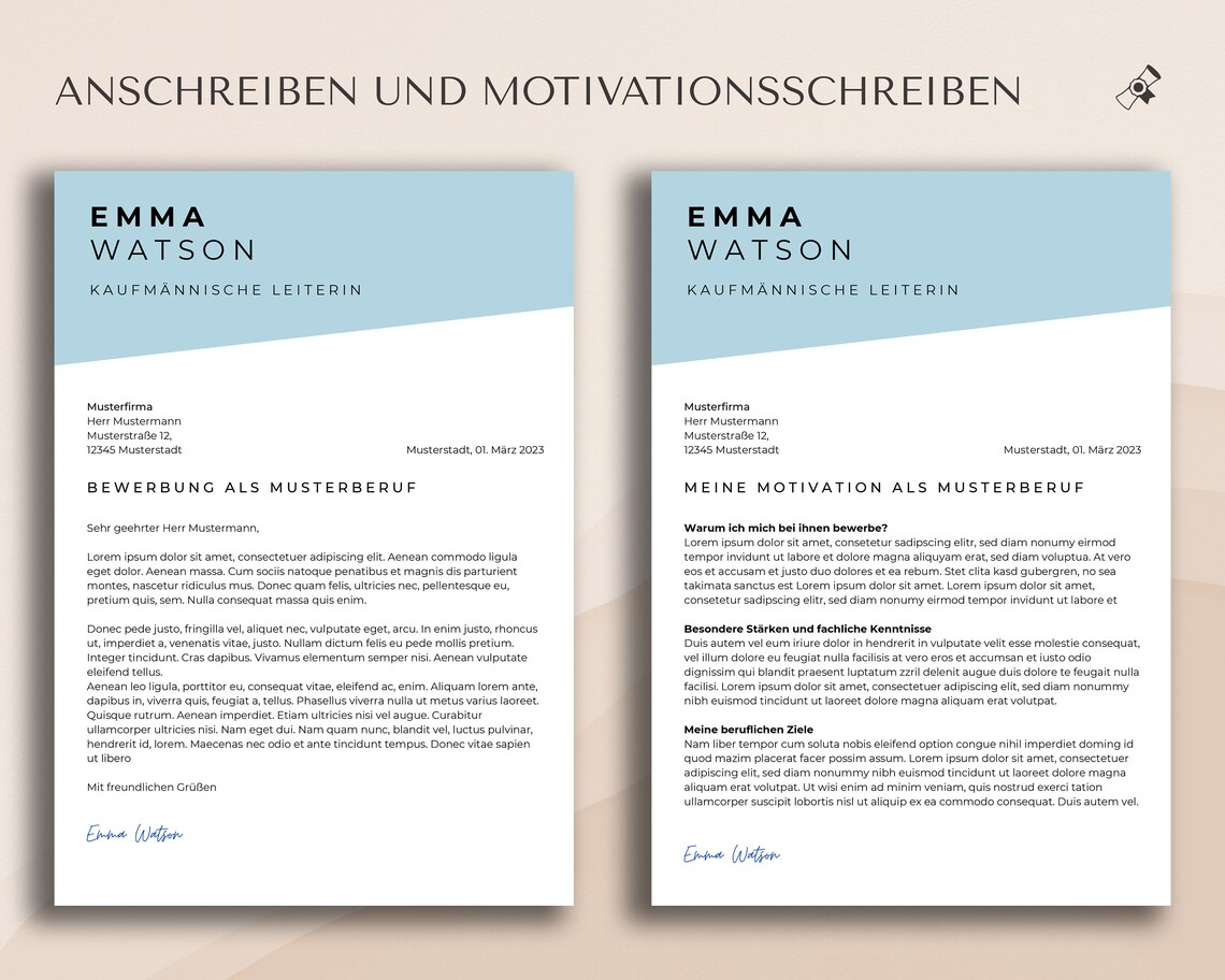 CV Application Cover Letter Word and Pages, Application Template Modern ...