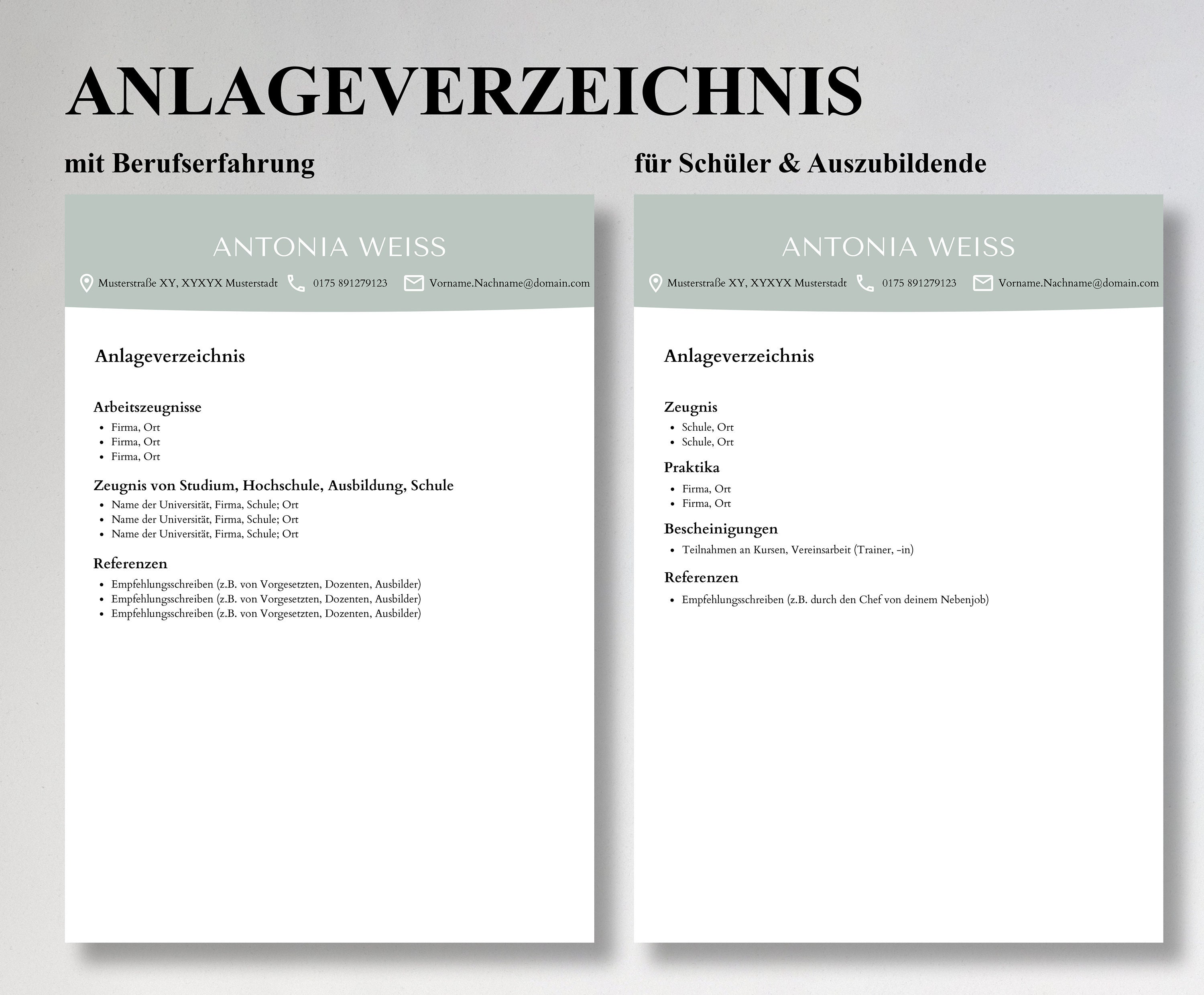 Application Template German Word Modern Green Pastel Creative Simple ...