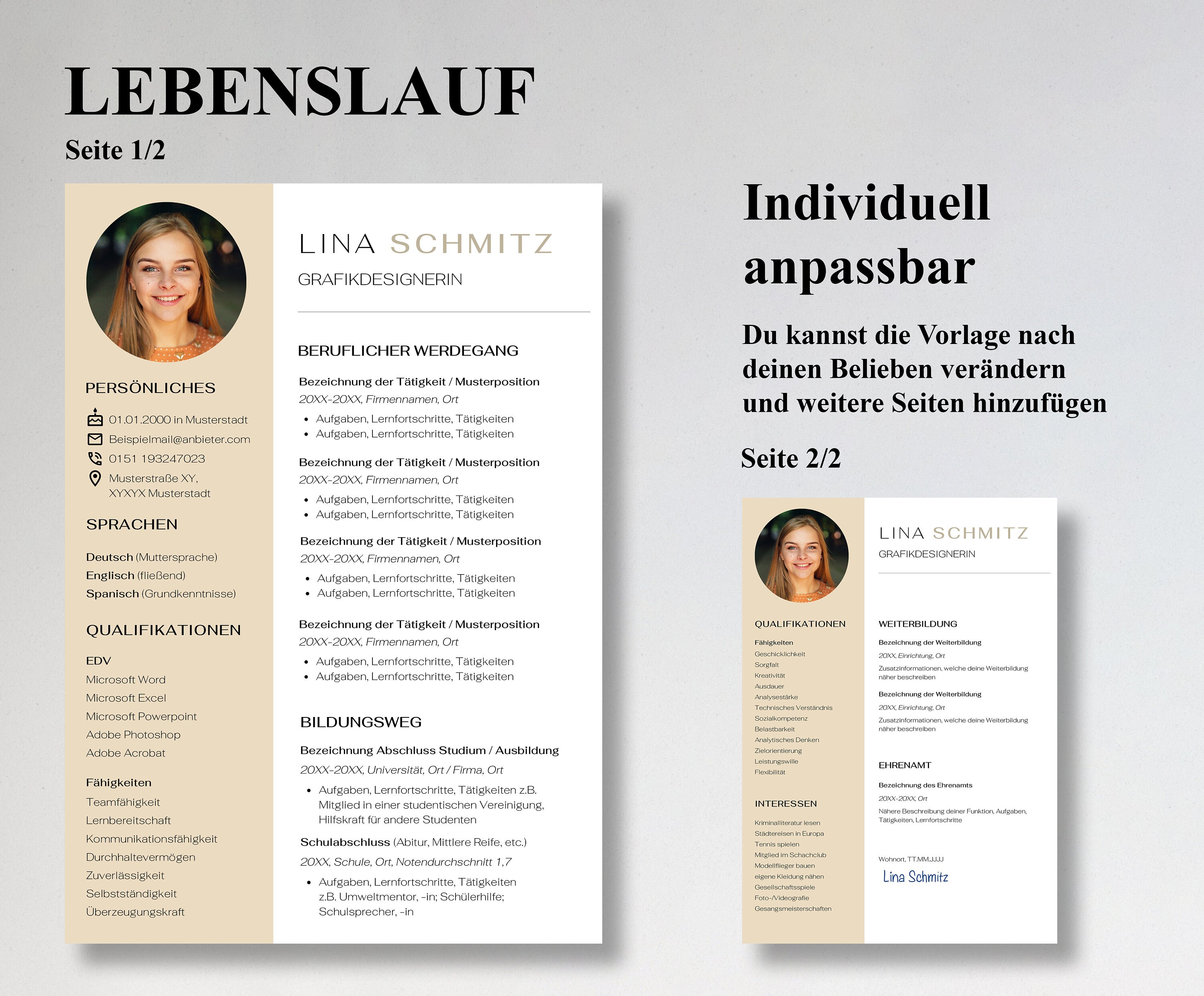 Resume Template German Application Templates Tabular Cover Sheet ...