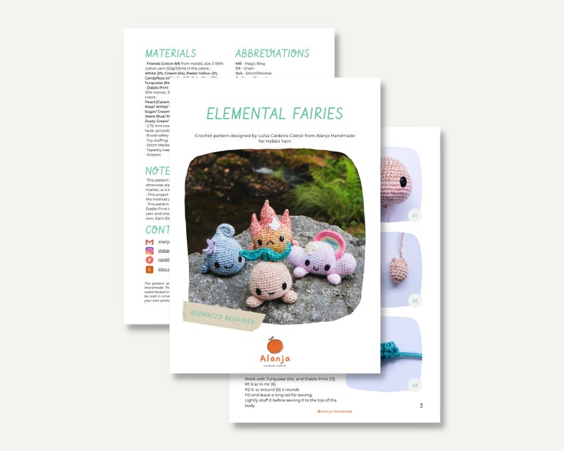 Elemental Fairies - the 4 Elements Earth, Water, Fire and Air | Crochet ...