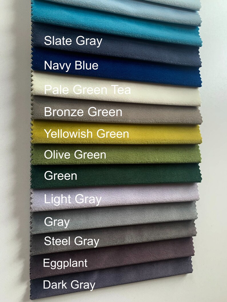 Velvet Fabric Samples for Curtain. 1 Order 5 Samples | Etsy