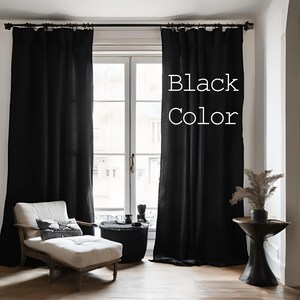 Extra Wide Thick Linen Curtains for Living Room, Heavy Linen Drapery ...
