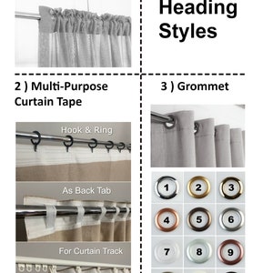 Extra Long Faux Linen Curtains, 22 Color. Extra Long Custom Drapes for ...