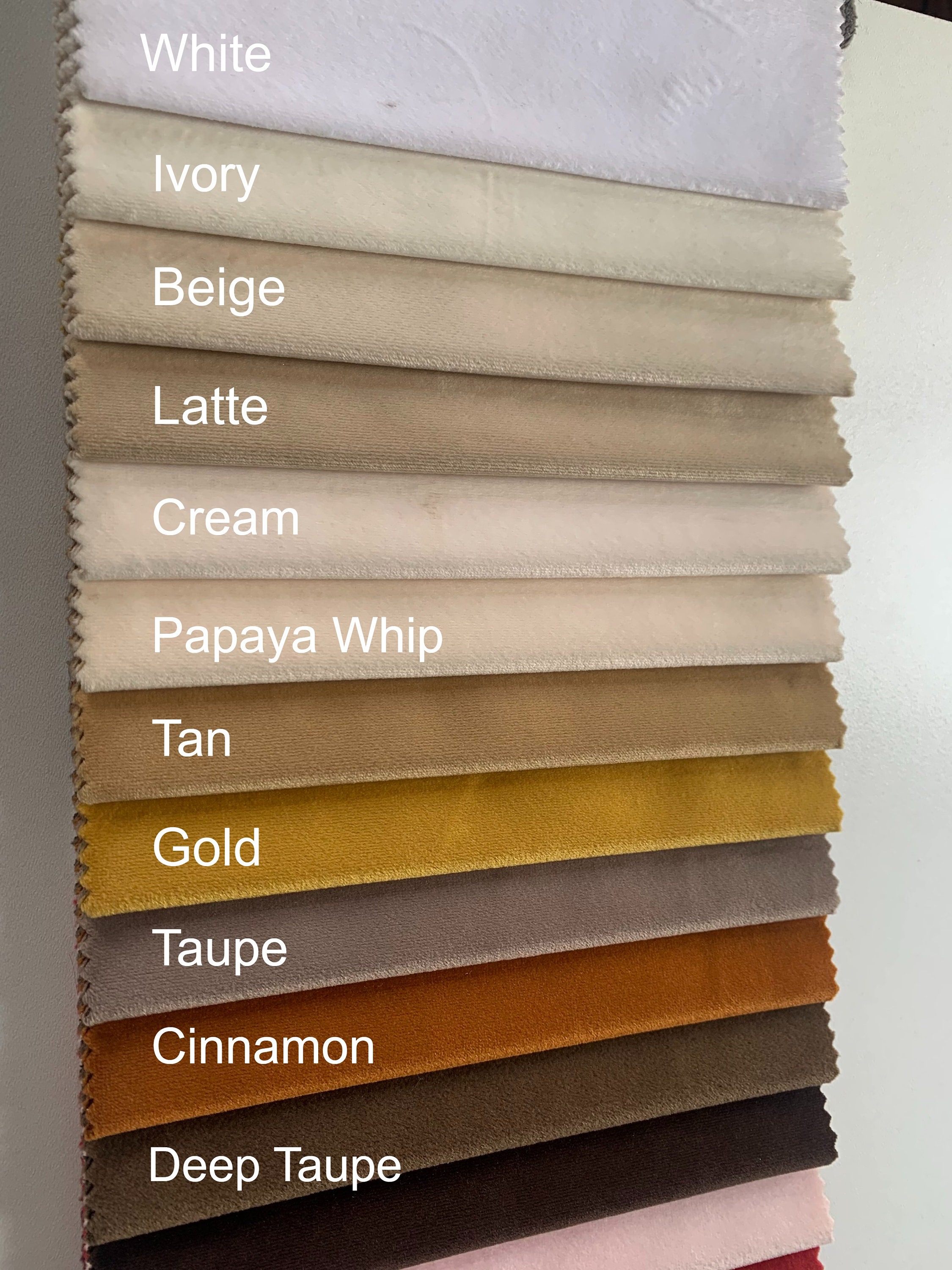 Velvet Fabric Samples for Curtain. 1 Order 5 Samples - Etsy