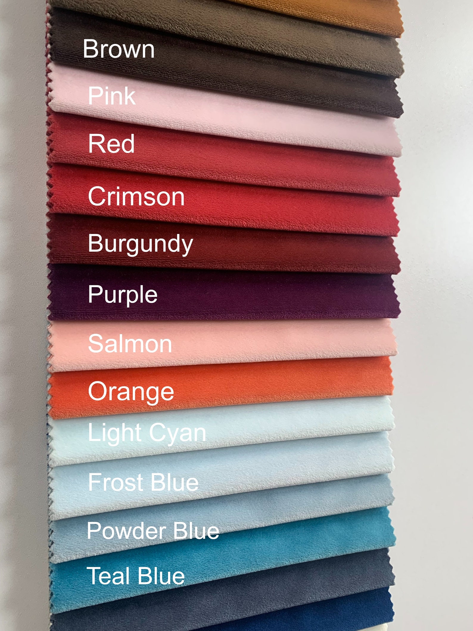 Velvet Fabric Samples for Curtain. 1 Order 5 Samples - Etsy