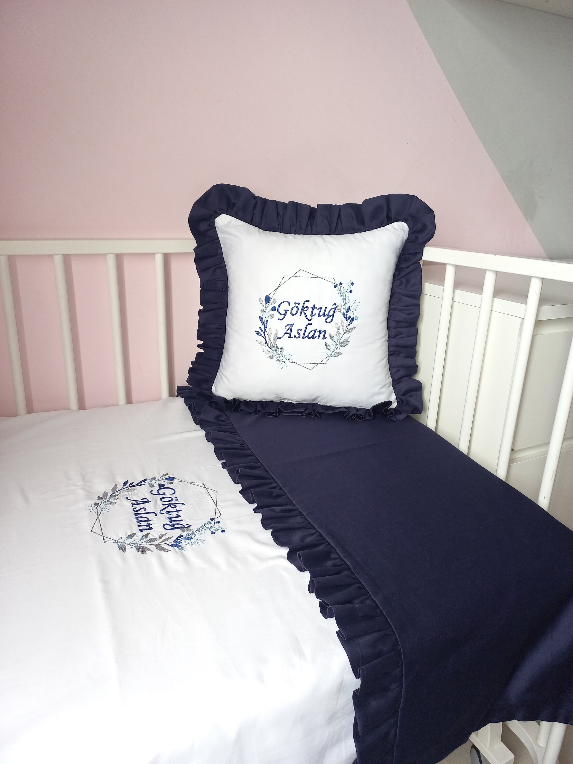 Personalized Baby Duvet Cover Set, 100% Cotton Satin,free Shipping ...