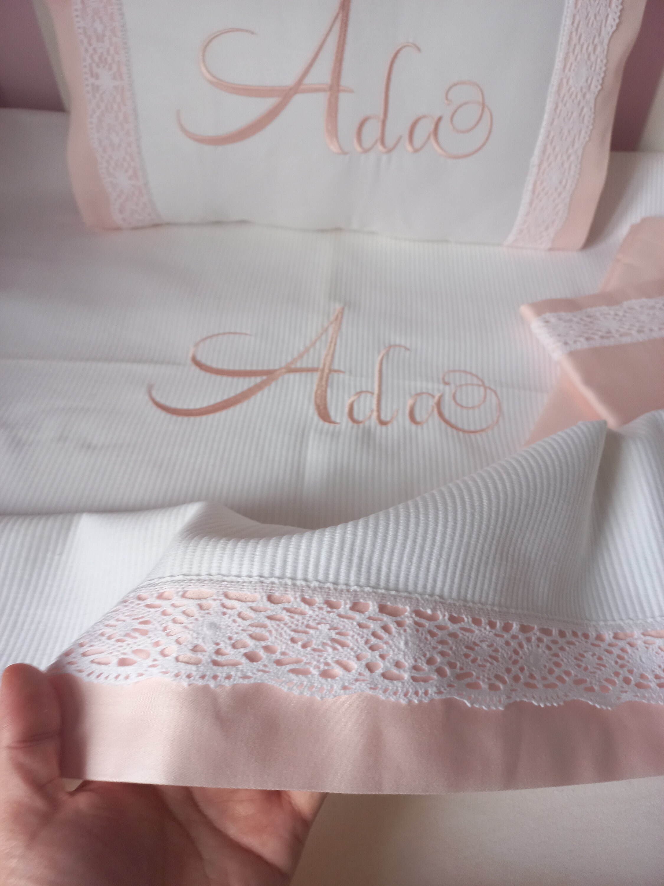 Personalized Baby Pique Set, 100% Cotton Satin,free Shipping, Pique Set ...