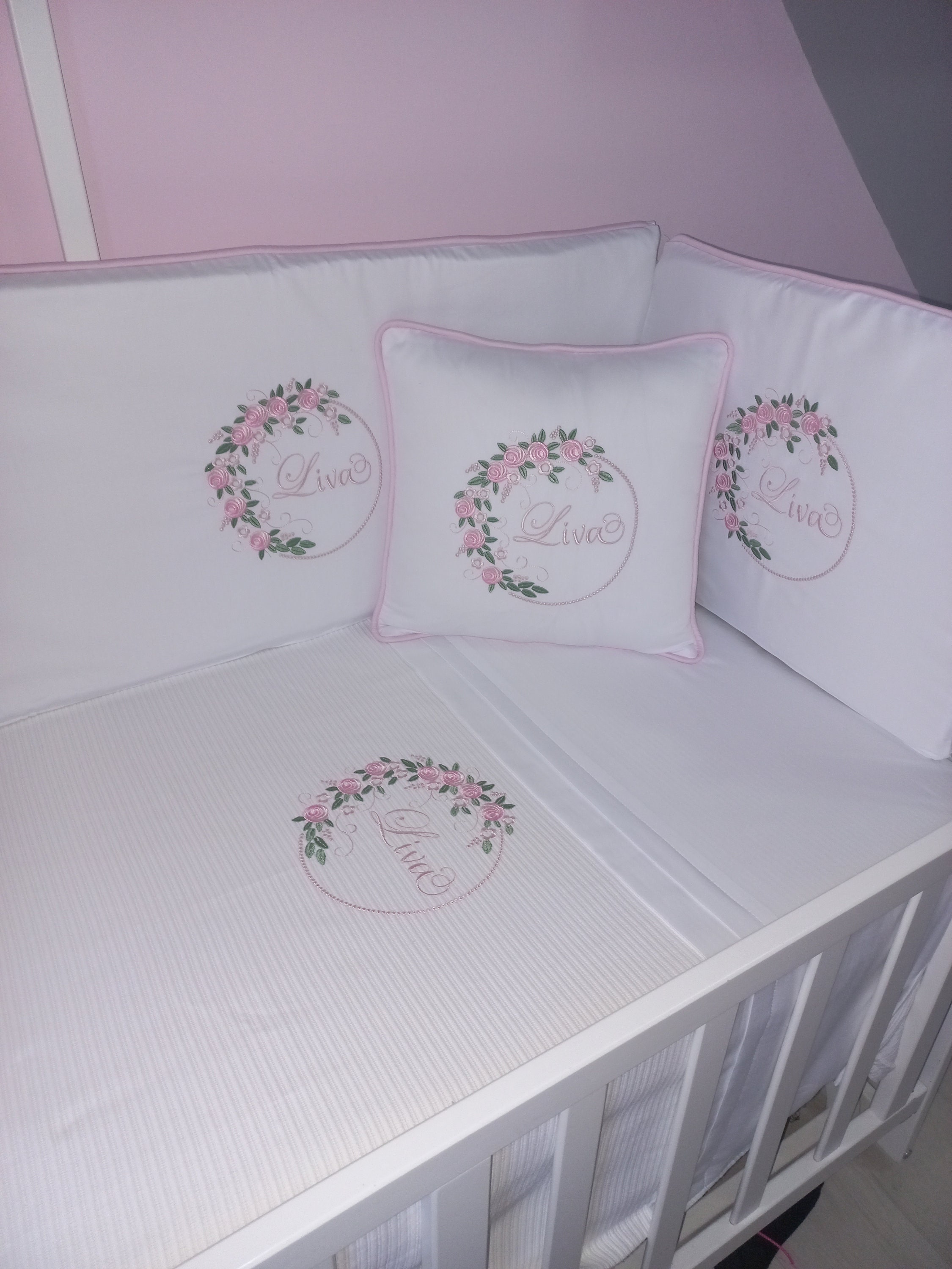 Personalized Baby Duvet Cover Set, 100% Cotton Satin,free Shipping,crib ...
