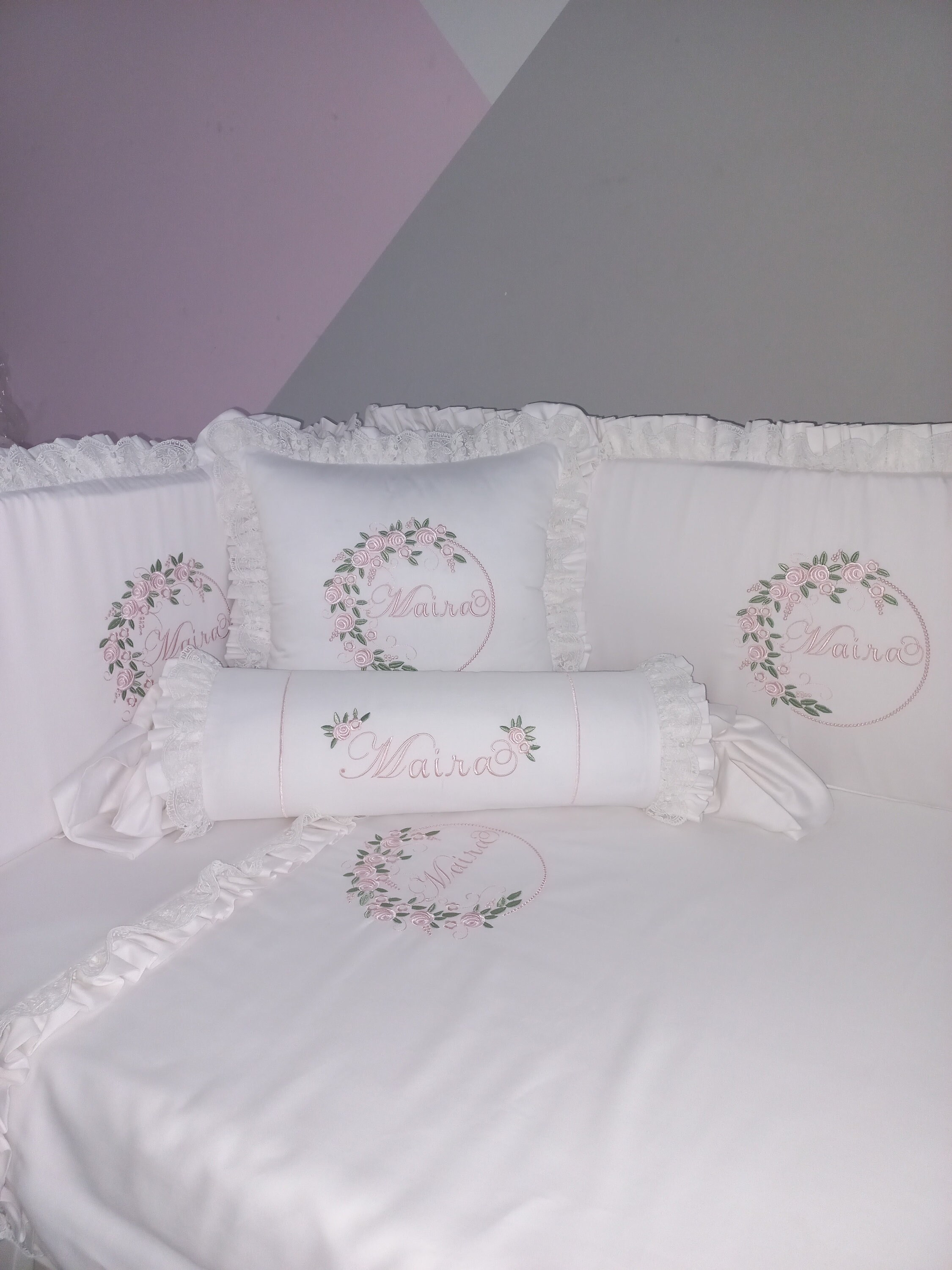 Personalized Baby Duvet Cover Set, 100% Cotton Satin,free Shipping,crib ...