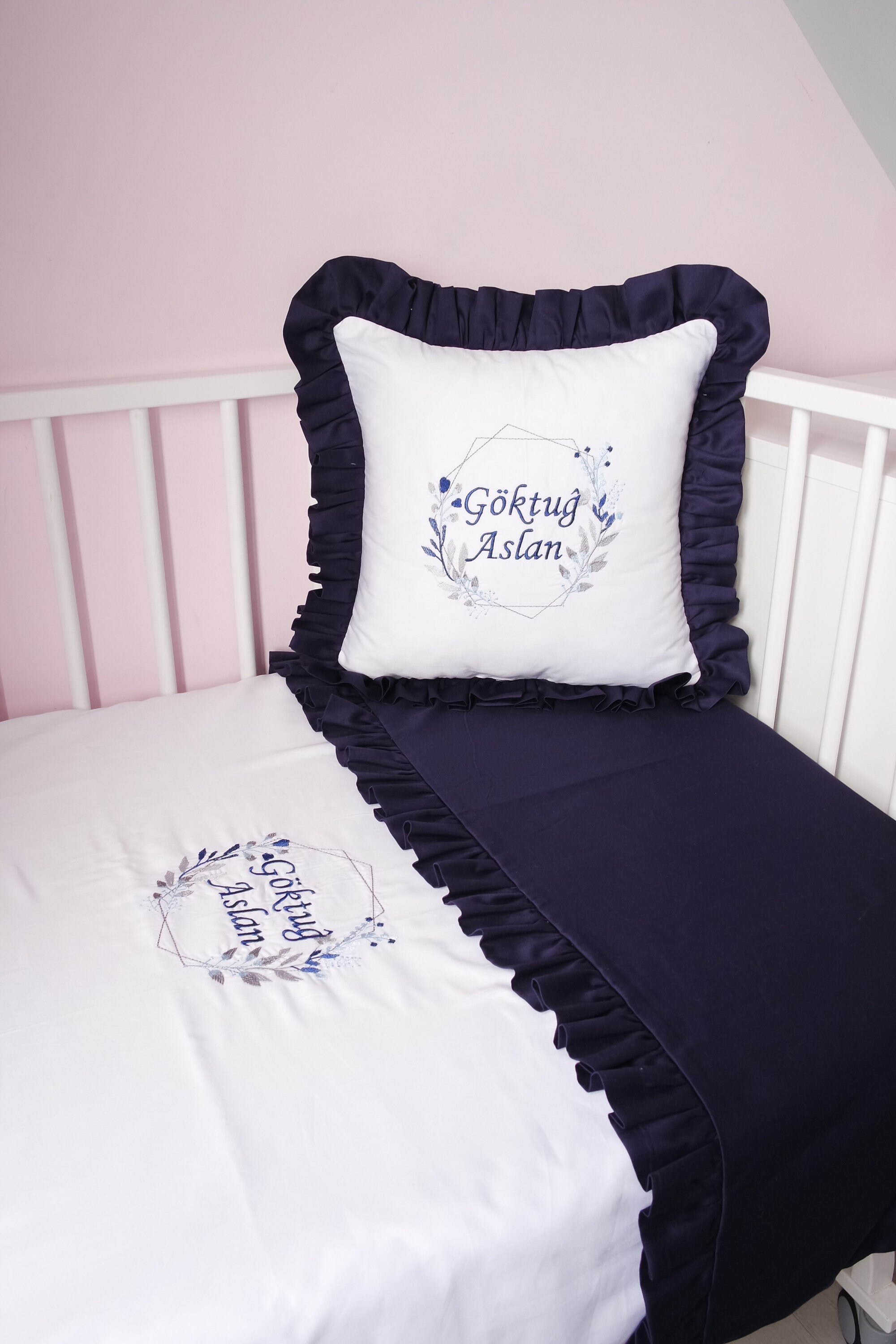 Personalized Baby Duvet Cover Set, 100% Cotton Satin,free Shipping ...