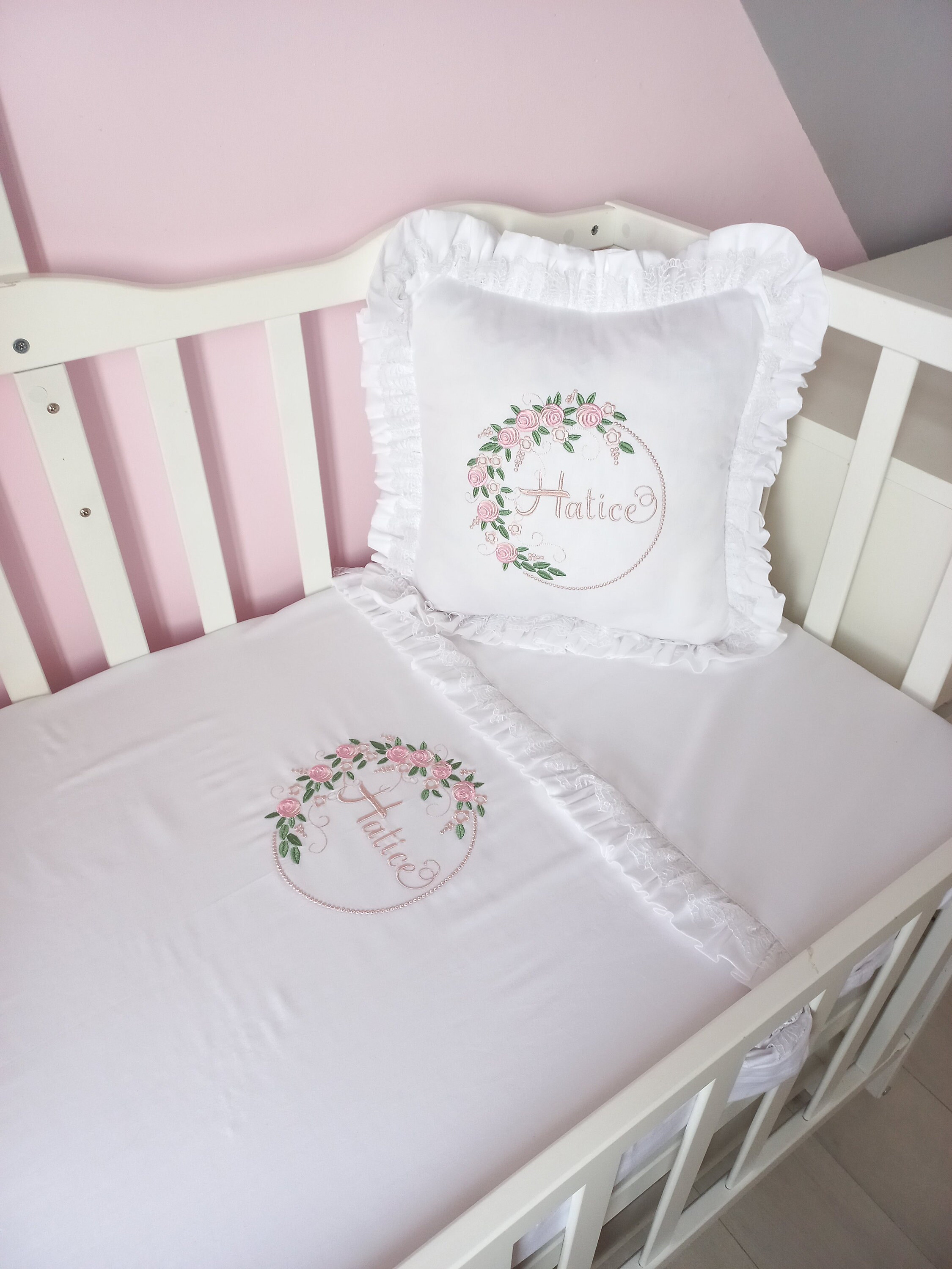 Personalized Baby Duvet Cover Set, 100% Cotton Satin,free Shipping,crib ...