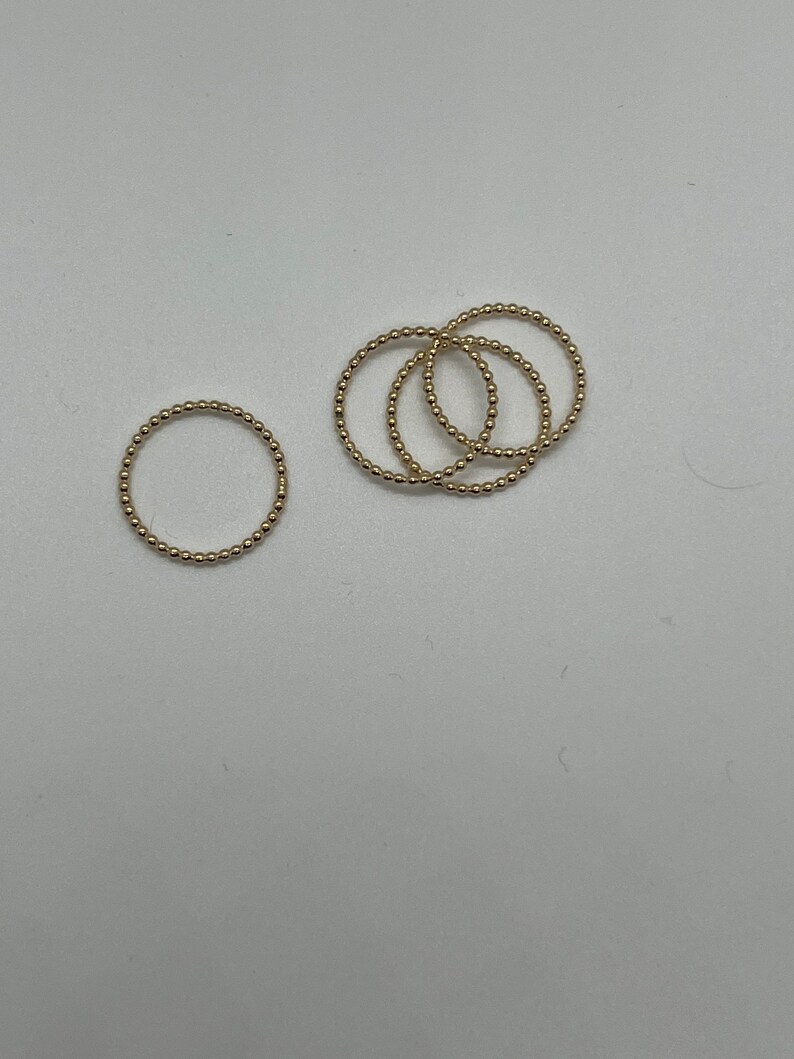 Beaded 14k Gold Ring - Etsy