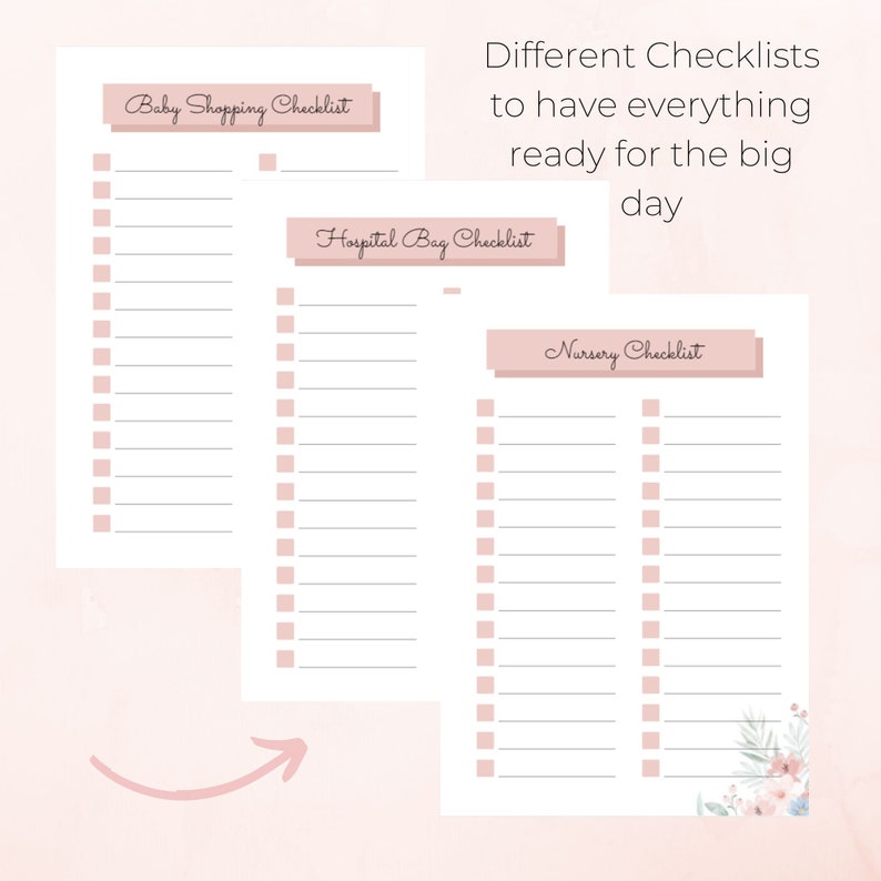 Pregnancy Journal, Printable Pregnancy Planner, Digital Pregnancy ...