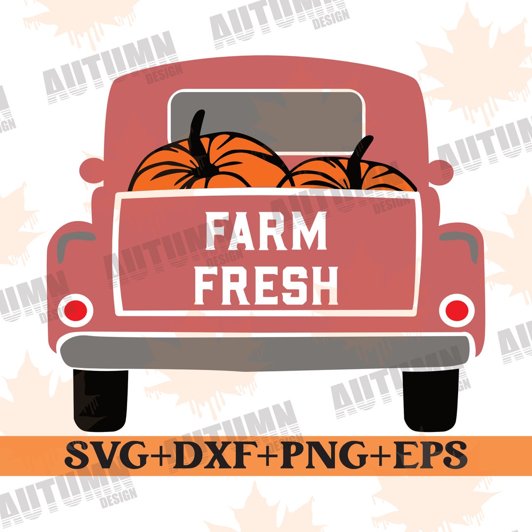 Autumn Svg, Pumpkin Svg, Farm Svg, Vintage Truck Svg, Pumpkin Svg ...