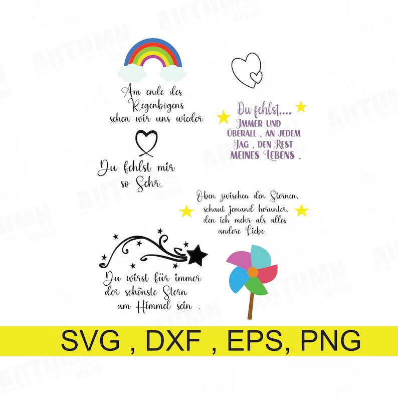 Plotterdatei Trauersprüche Plotterdatei Sternchen SVG - Etsy.de