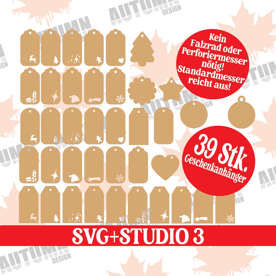 Plotterdatei Weihnachten Geschenkanhänger Geschenkidee Anhänger Tags Template Weihnachtsideen ...