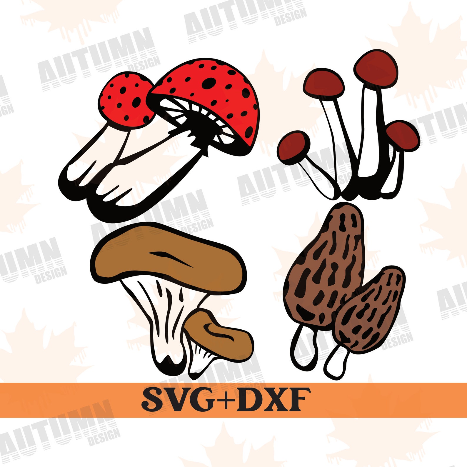 Plotterdatei Pilze, Pilze Svg, Pilze Clipart, Wald Svg, Plotterdatei Wald, Herbst Svg ...