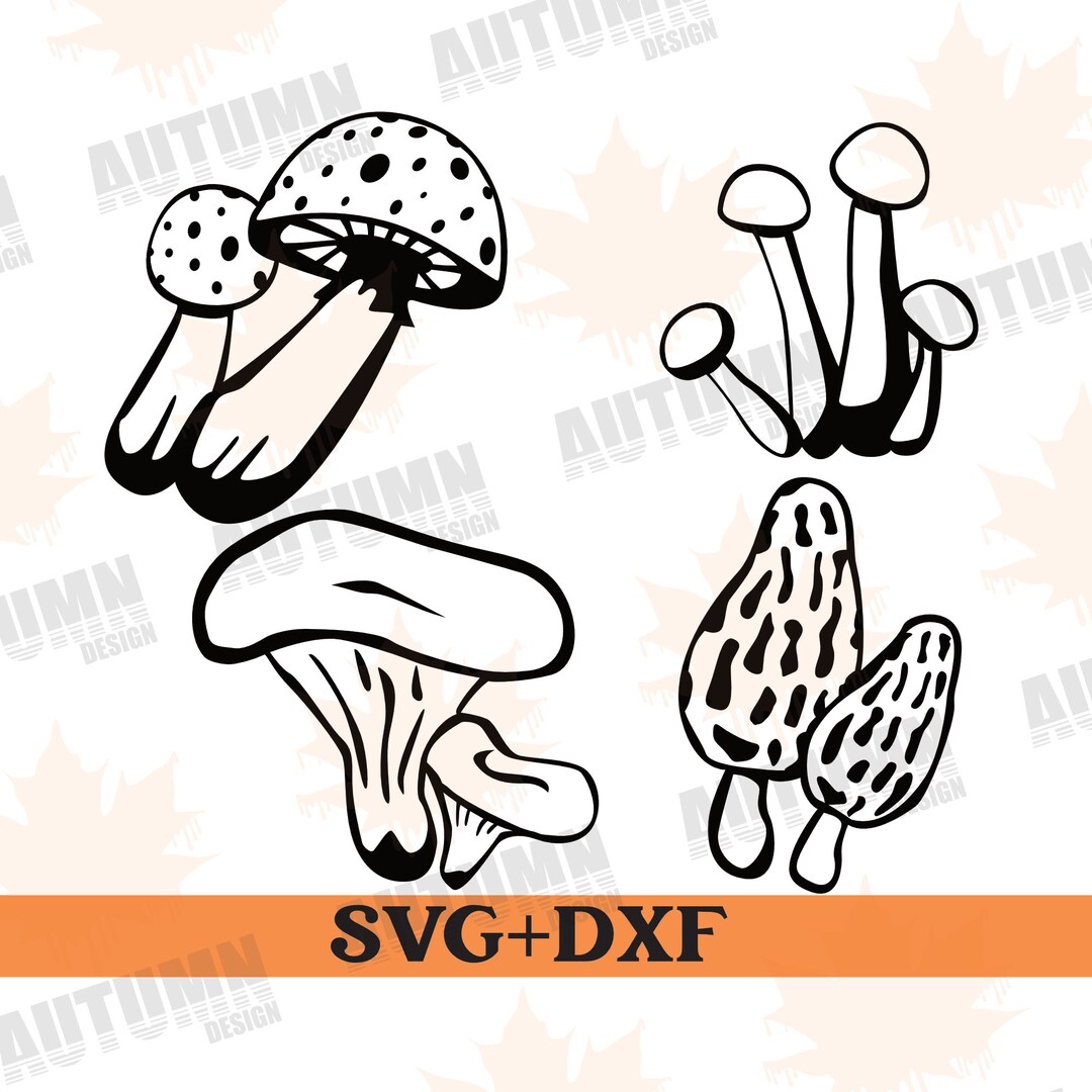 Plotterdatei Pilze, Pilze Svg, Pilze Clipart, Wald Svg, Herbst Svg, Plotterdatei Herbst ...