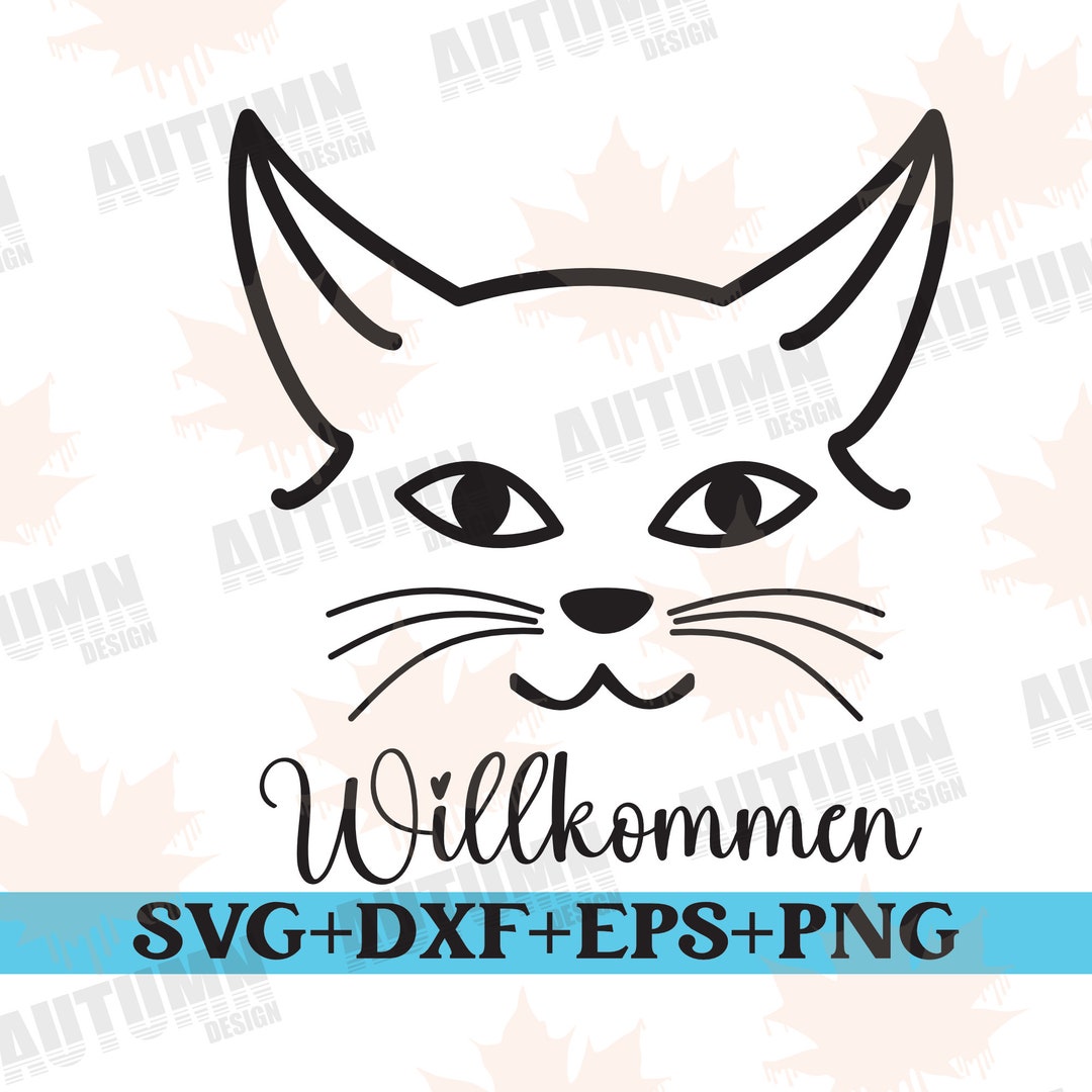 Cat Plotter File, Cat Head Svg, Cat Svg, Cat Face Svg, Kitten Svg, Cat Silhouette, Clipart, Svg ...