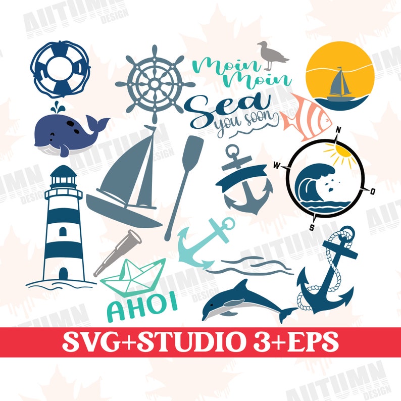 Plotter File Maritime Nautical Svg Summer Seafaring Sea Anchor Holiday ...