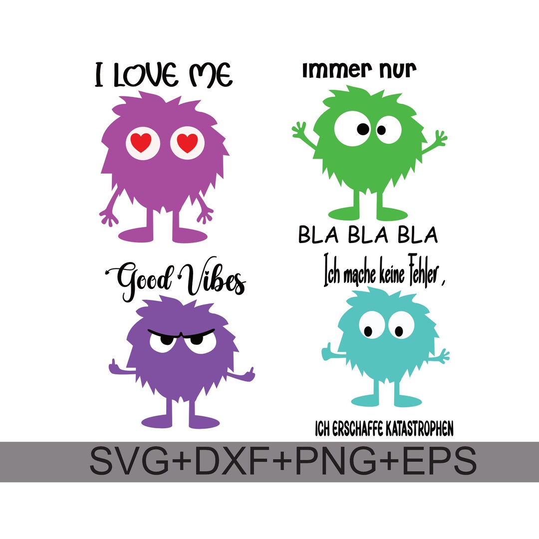 Plotterdatei Kleine Monster , Monster SVG , Kinder SVG , Lustige Sprüche SVG - Etsy.de