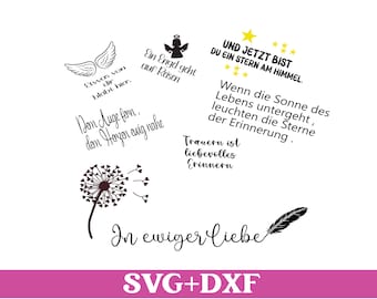 Plotterdatei trauer - Etsy.de