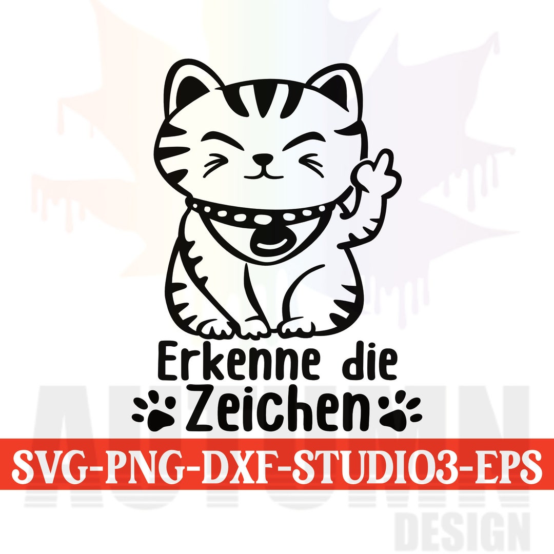 Waving Cat Plotter File Svg Funny Cheeky Sayings Mug T Shirt Clipart ...