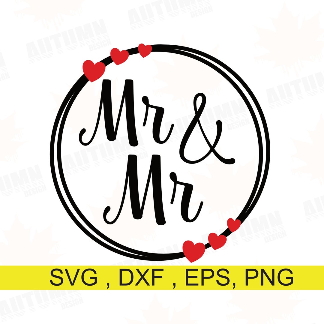 Plotter File Wedding, Wedding SVG, MR&MR Svg, Gay Svg, Gay Wedding, Eps ...