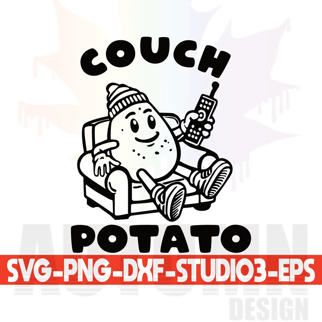 Couch Potato Plotter File Svg Funny Sayings Mug T Shirt Sublimation Svg ...