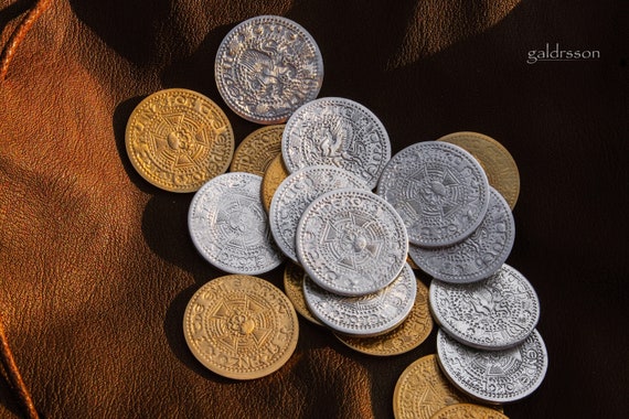 Set of Fantasy Warhammer RPG and LARP Coins Brass gold and - Etsy