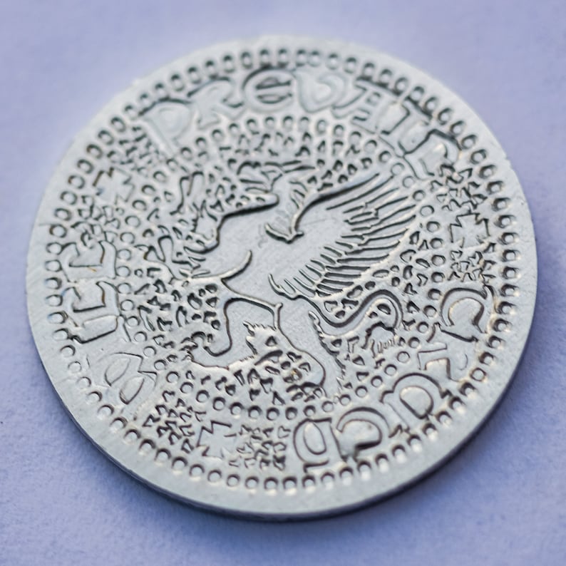 Set of Fantasy Warhammer RPG and LARP Coins, Brass gold and Aluminum ...