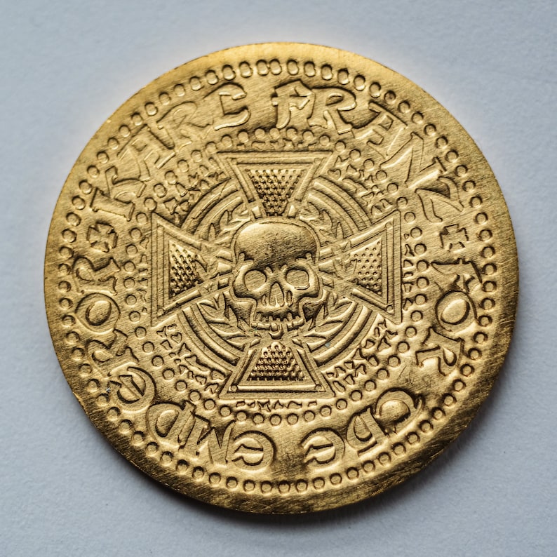 Set of Fantasy Warhammer RPG and LARP Coins, Brass gold and Aluminum ...