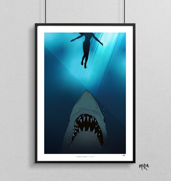 Jaws Inspired Poster A1 A2 A3 - Etsy