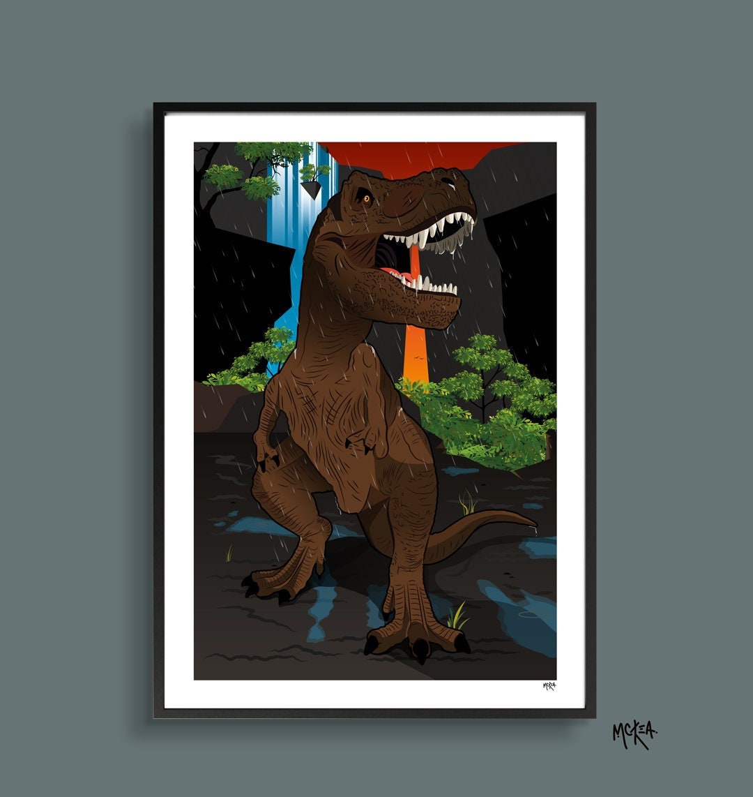 Tyrannosaurs Rex Dinosaur Print A3 - Etsy