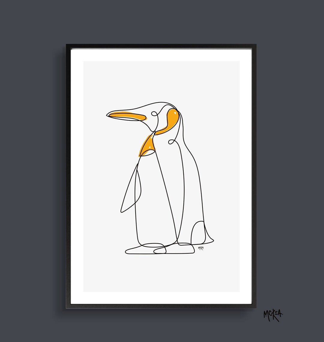 Penguin | Print | A3 - Etsy
