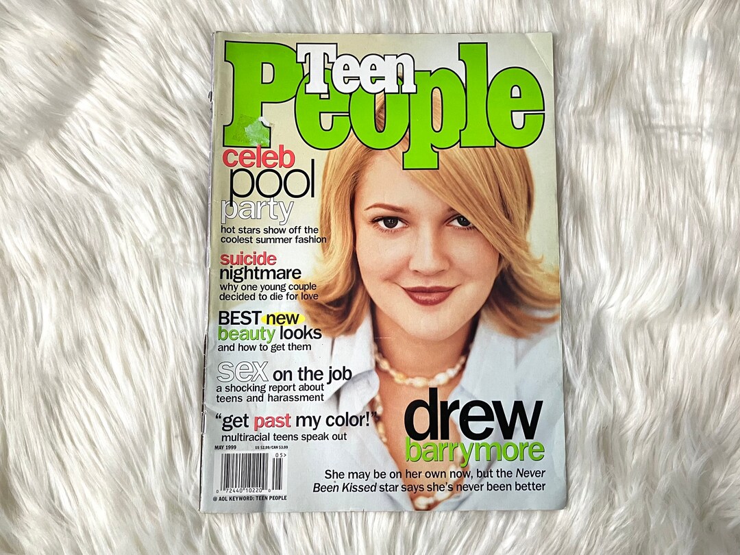 1999 Vintage Teen People Magazine Drew Barrymore Cover May 90s Rare ...