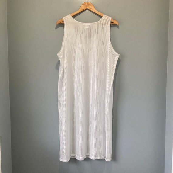 80s Vintage White Satin Slip By Vanity Fair Ribbed Sh… Gem
