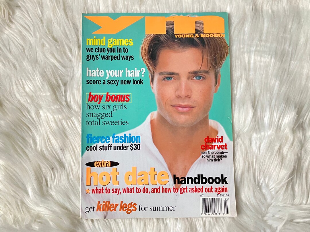 1997 Vintage YM Magazine David Charvet Cover Vintage 90s Aesthetic Y2k ...