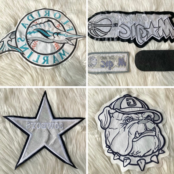 90s Vintage Sports Logo Embroidered Patches Large Ove… - Gem