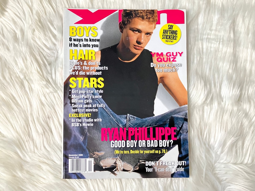 2000 Vintage YM Magazine Ryan Phillippe Cover Y2k Aesthetic Fashion ...