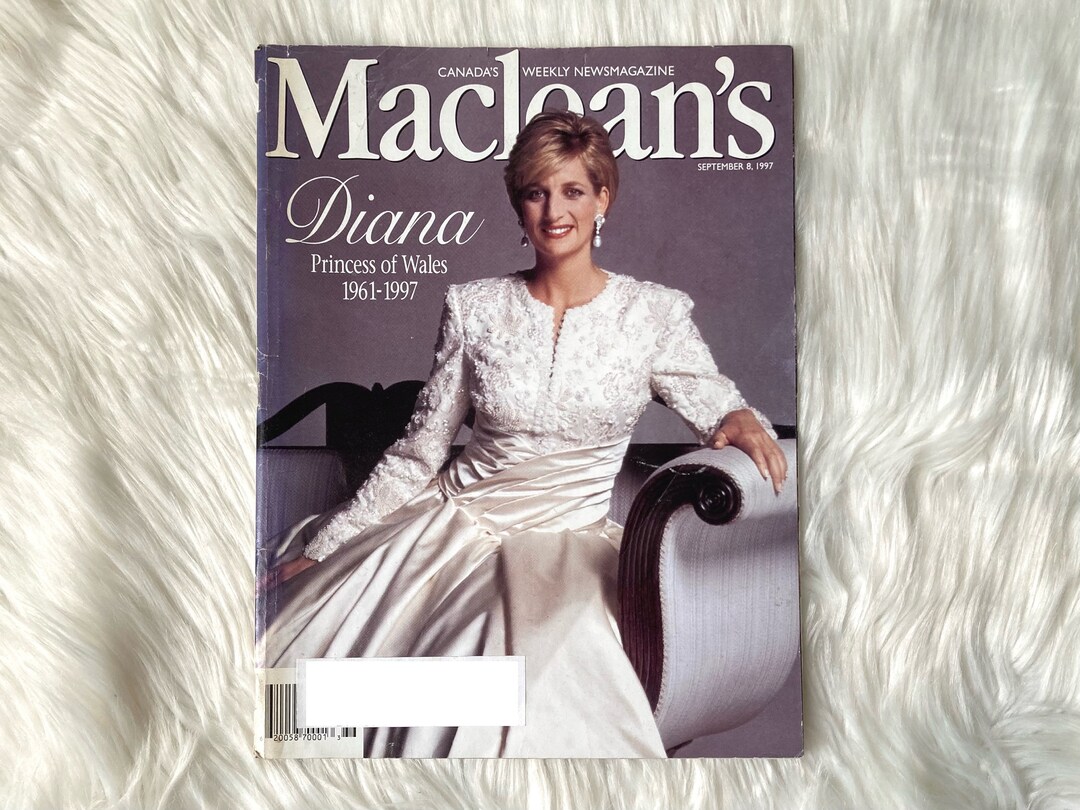 90s Vintage Macleans Magazine Princess Diana September 8th 1997 ...