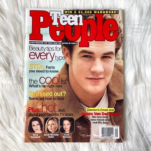 1998 Vintage Teen People Magazine James Van Der Beek Cover September ...