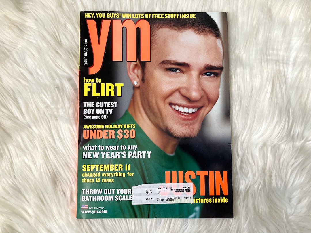 2002 Vintage YM Magazine Justin Timberlake Cover Y2k Aesthetic Fashion ...